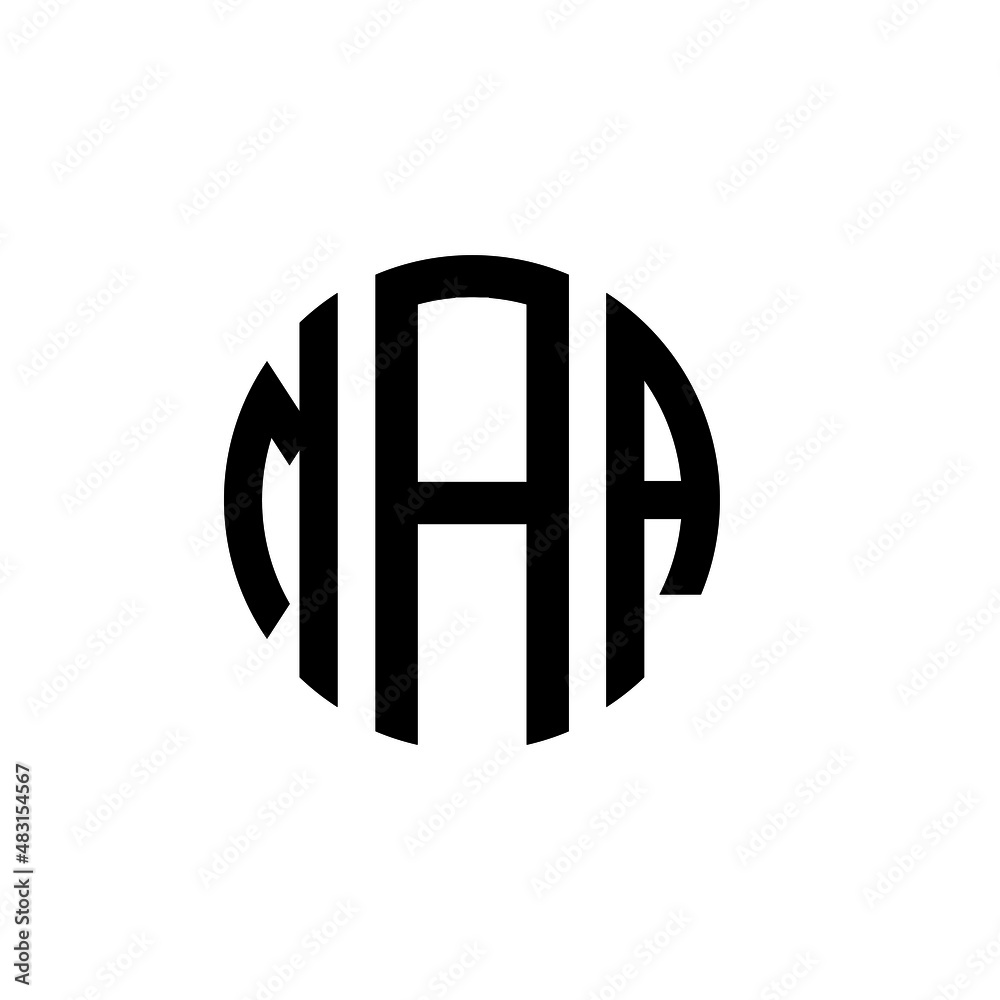 MAA letter logo design. MAA modern letter logo with black background ...