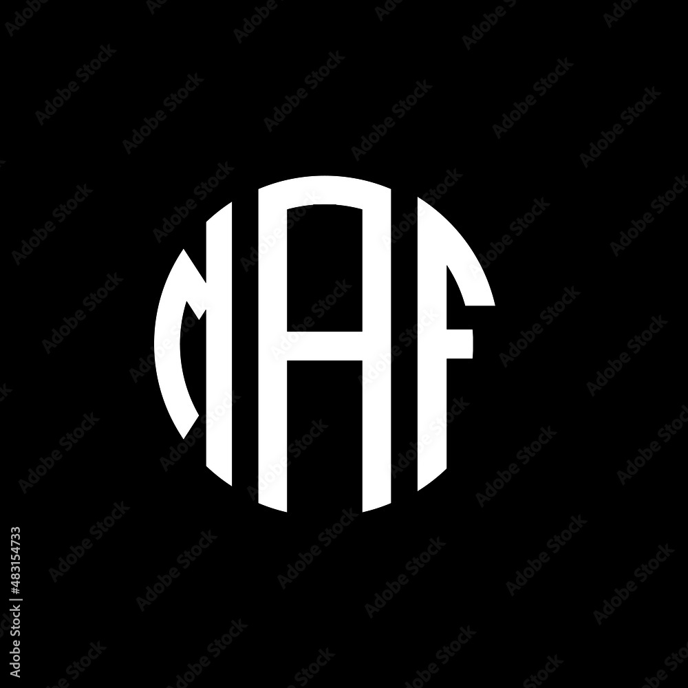 MAF letter logo design. MAF modern letter logo with black background ...