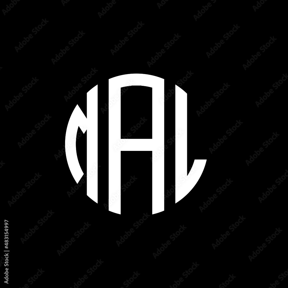 MAL letter logo design. MAL modern letter logo with black background ...