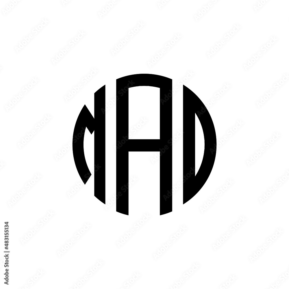 MAO letter logo design. MAO modern letter logo with black background ...