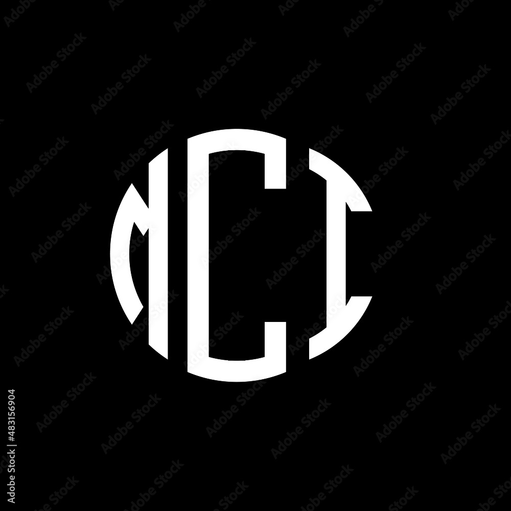 Vecteur Stock MCI letter logo design. MCI modern letter logo with black ...