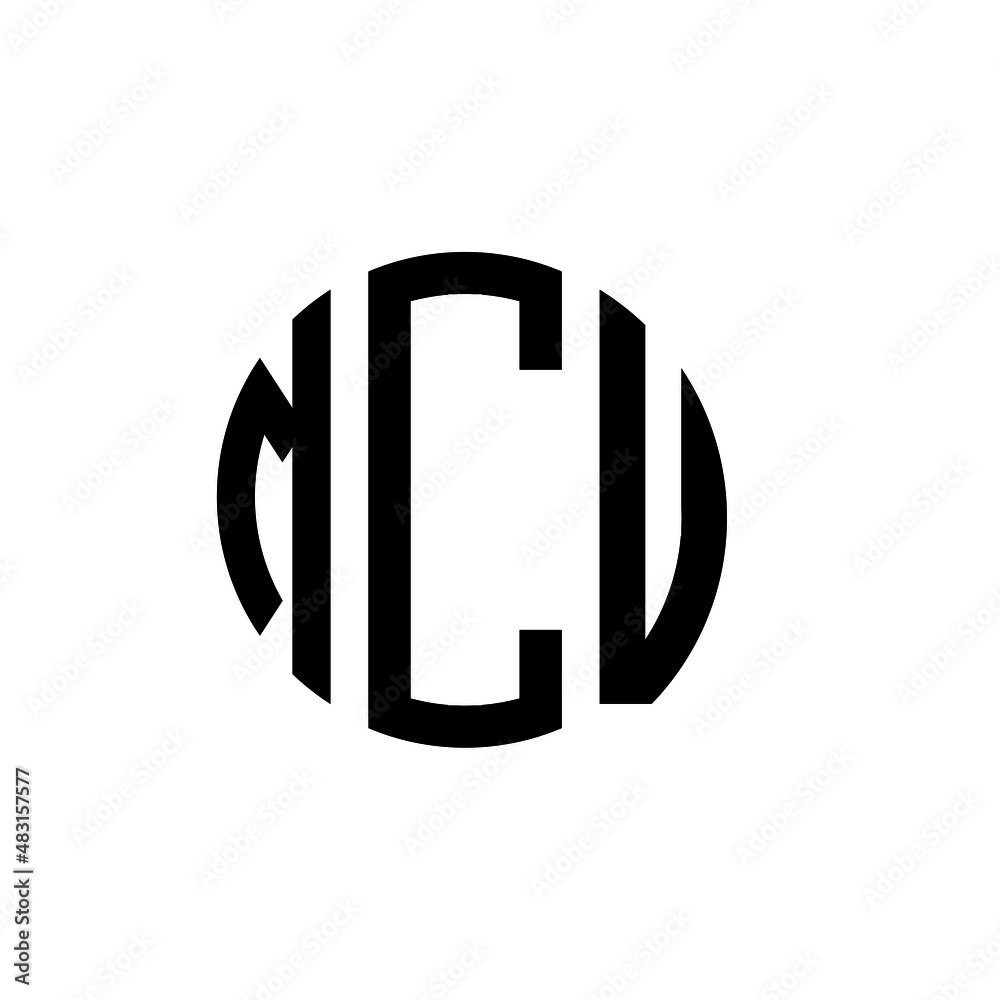 MCU letter logo design. MCU modern letter logo with black background ...