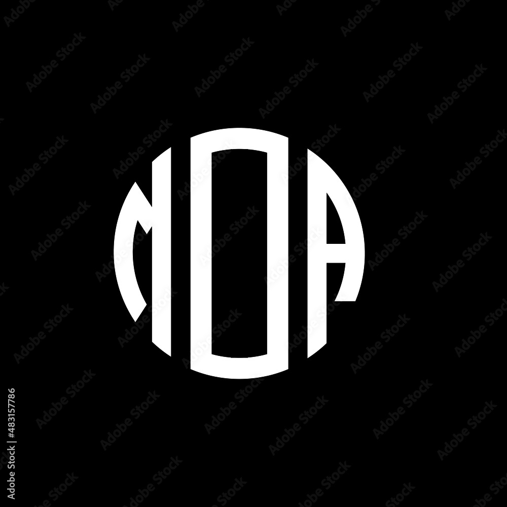 MDA letter logo design. MDA modern letter logo with black background ...