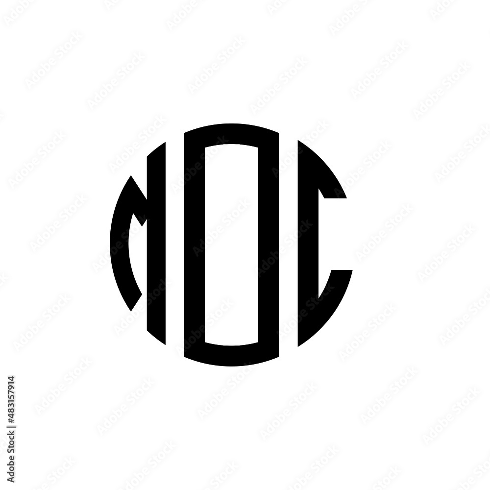 MDC letter logo design. MDC modern letter logo with black background ...