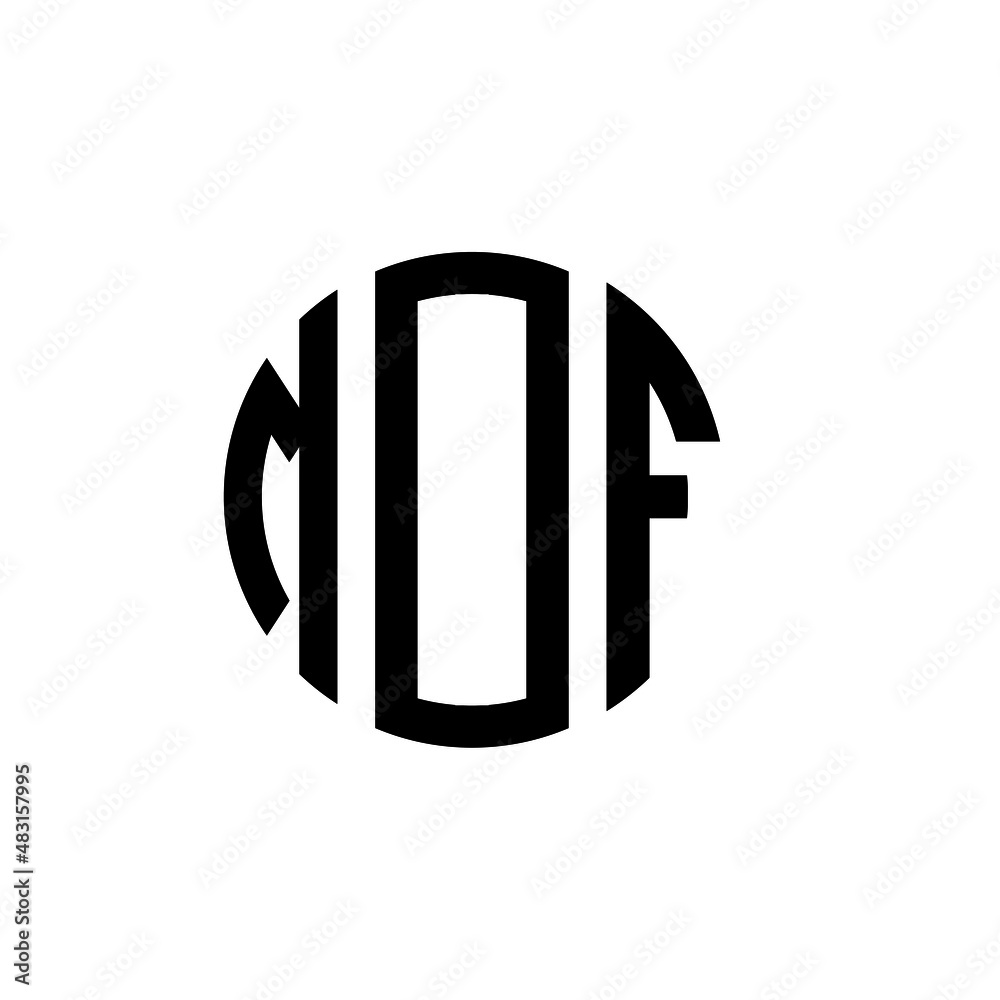 MDF letter logo design. MDF modern letter logo with black background ...