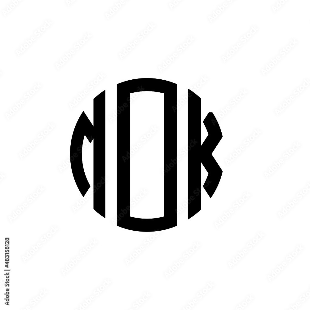 Vecteur Stock MDK letter logo design. MDK modern letter logo with black ...