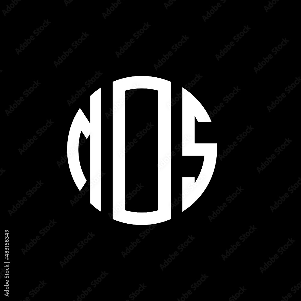MDS letter logo design. MDS modern letter logo with black background ...