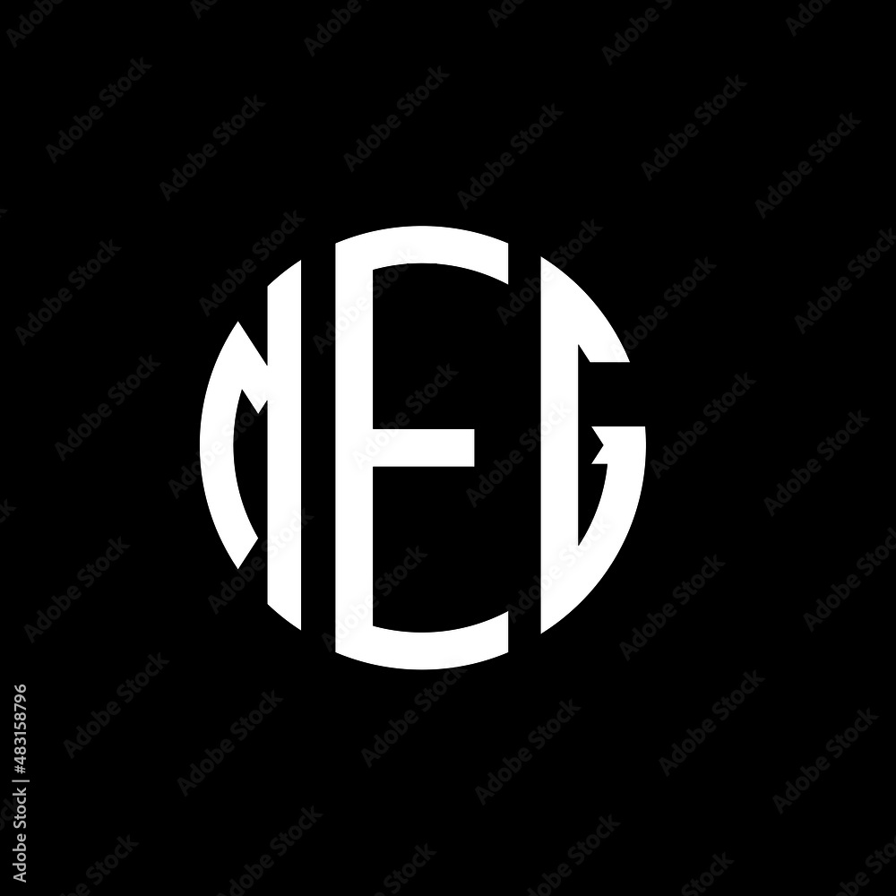 MEG letter logo design. MEG modern letter logo with black background ...