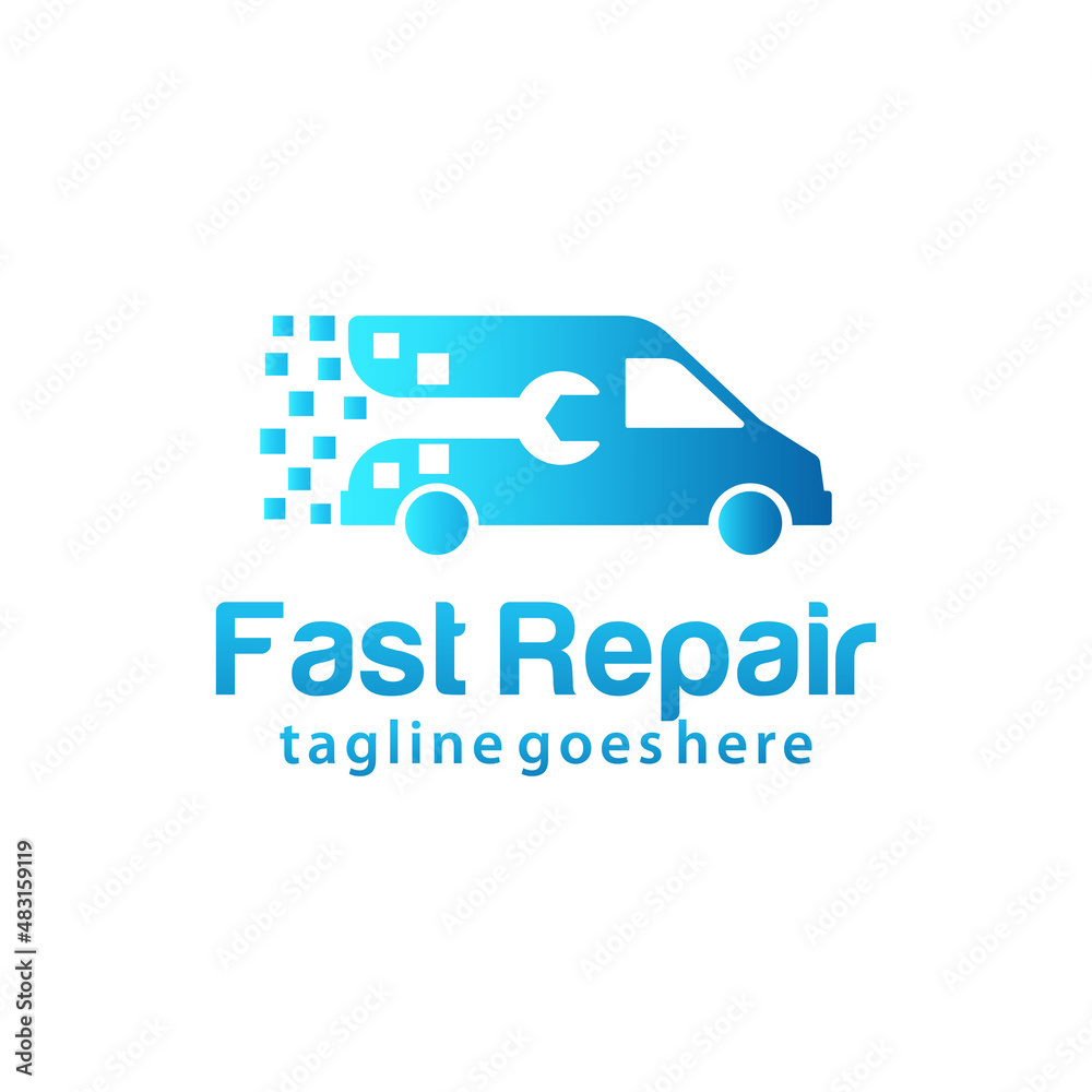 Fast Repair logo design template Stock Vector | Adobe Stock