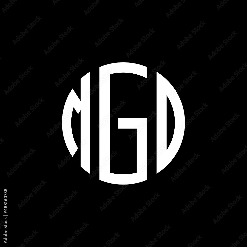 MGO letter logo design. MGO modern letter logo with black background ...
