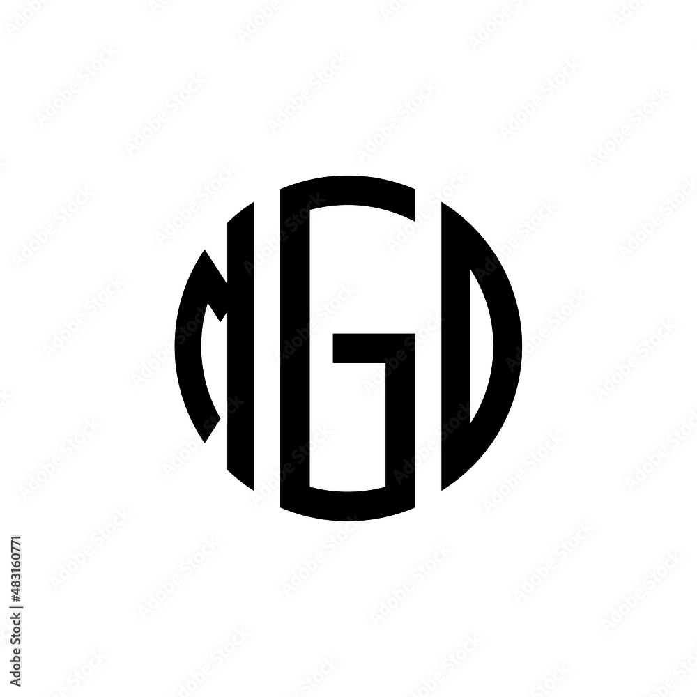 MGO letter logo design. MGO modern letter logo with black background ...