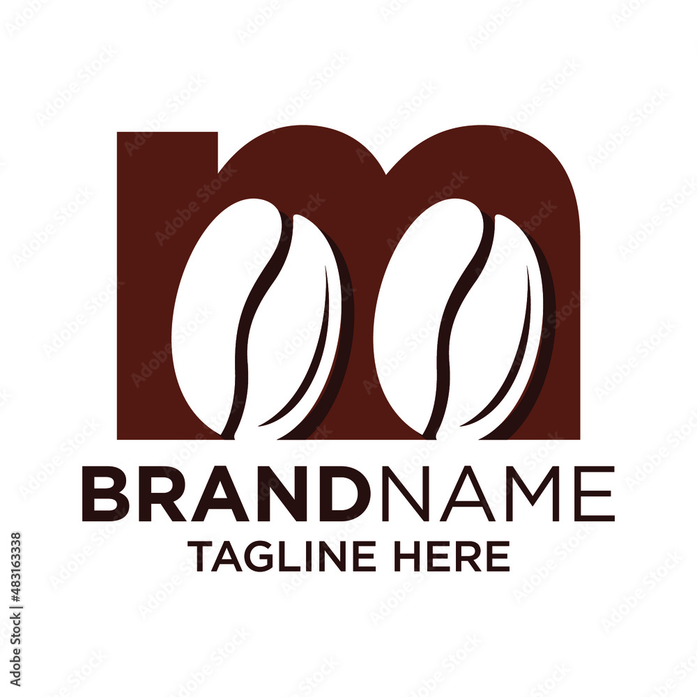 Letter M Coffee Logo Design Template Inspiration, Vector Illustration ...