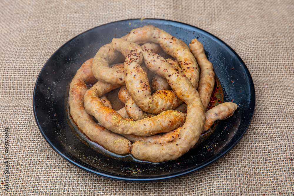 Turkish Traditional Food Rice Stuffed Intestines ( mumbar stuffed ...