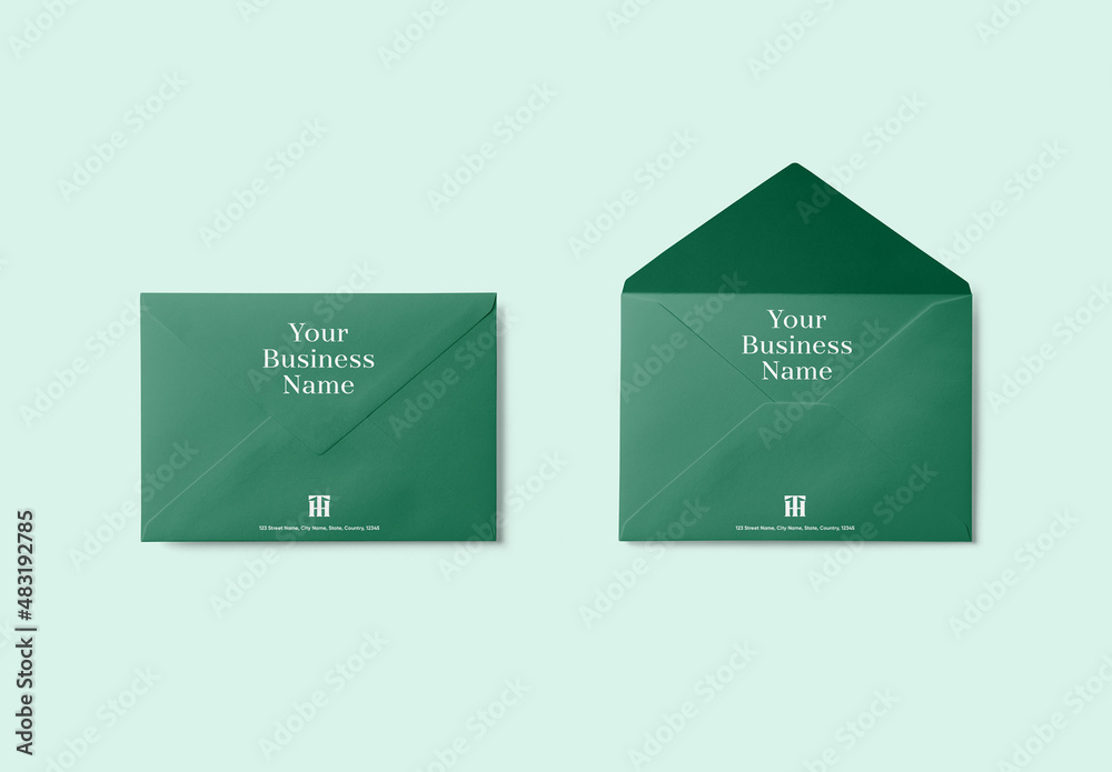Classic Envelope Mockups Stock Template | Adobe Stock