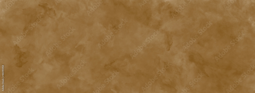 Solid brown watercolor background with grunge parchment paper texture ...