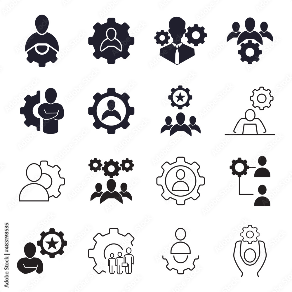 Management icons symbol vector elements for infographic web Stock ...