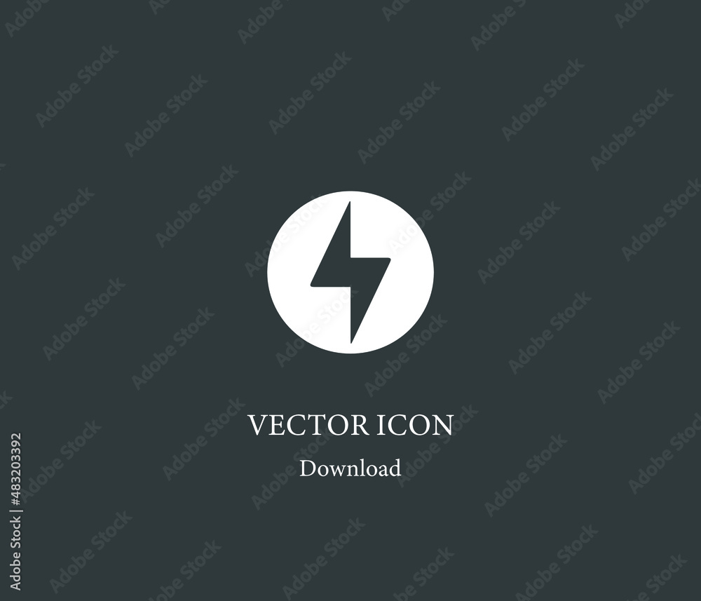 Energy vector icon. Editable stroke. Symbol in Line Art Style for ...
