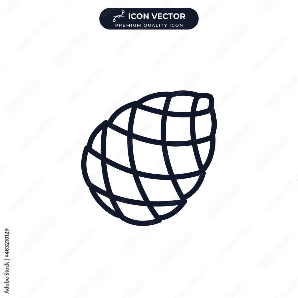 Pinecone icon symbol template for graphic and web design collection ...