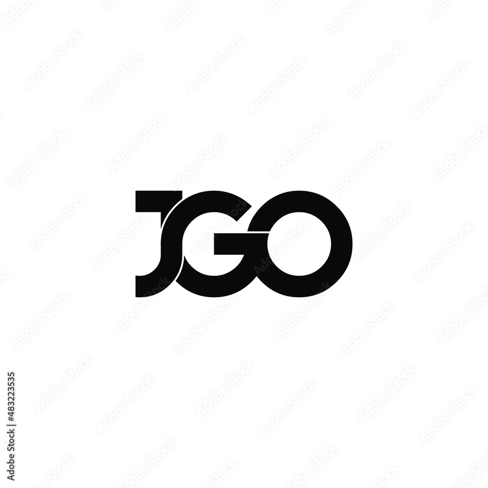 jgo letter original monogram logo design Stock Vector | Adobe Stock