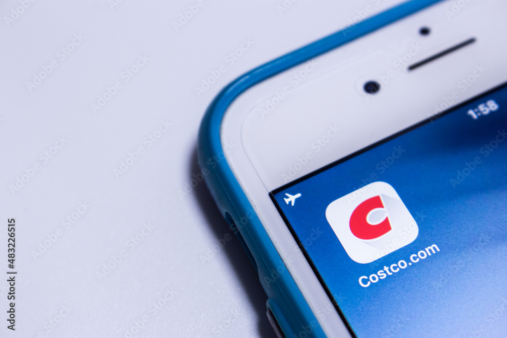 Kumamoto, Japan - Dec 19 2019 : Costco icon on iPhone screen. Costco is ...