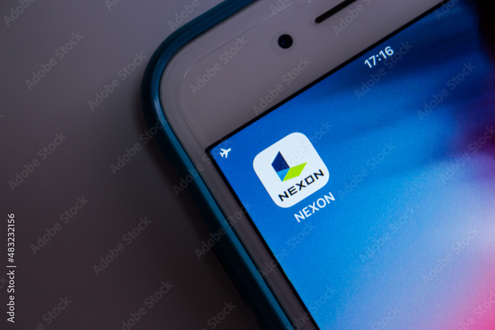 Kumamoto, Japan - May 21 2020 : The close up logo of Nexon, a Korean ...