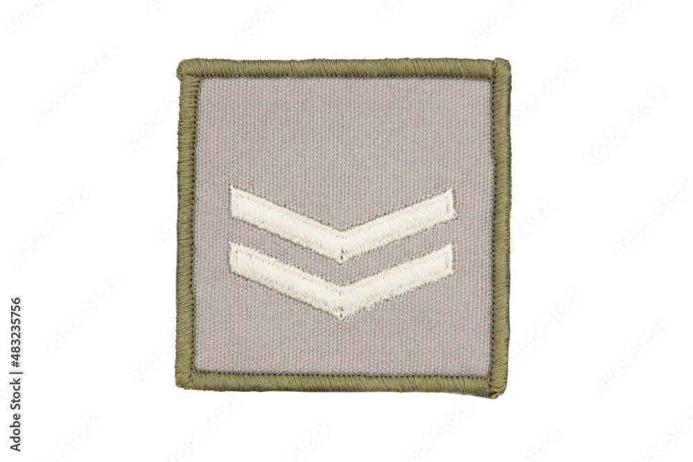 Corporal rank badge for army uniform Stock Photo | Adobe Stock