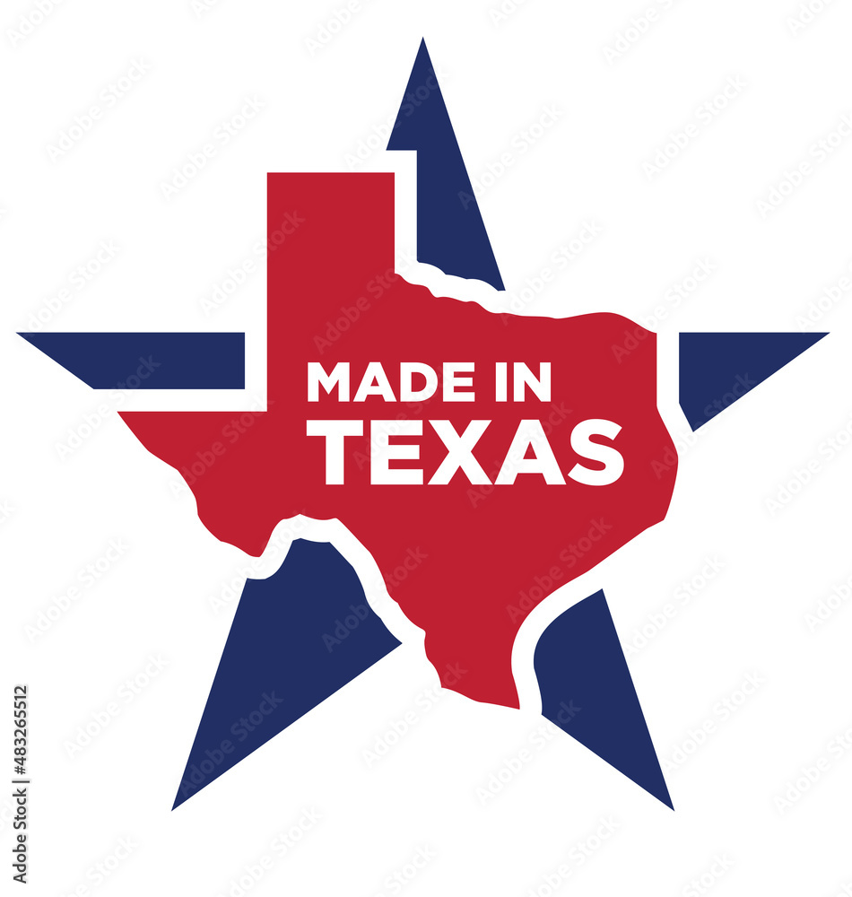 made in texas star logo Stock Vector | Adobe Stock