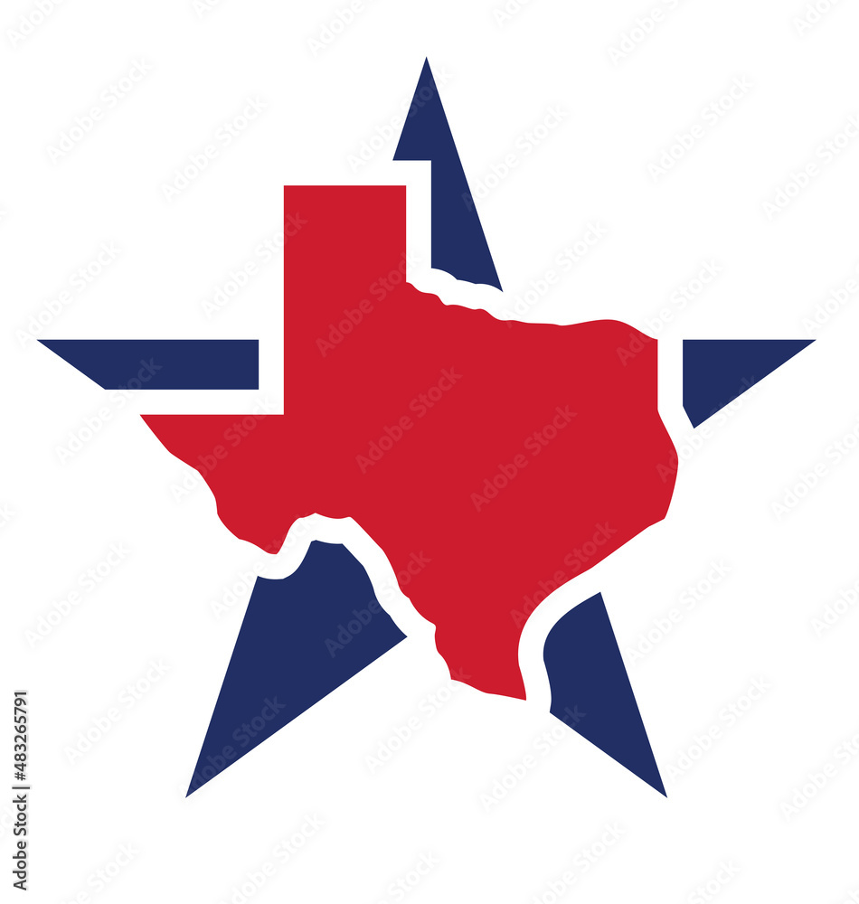 Photo & Art Print lone star texas state map symbol icon logo, Marty's Art