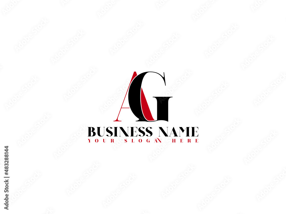 Initial Luxury AG Logo Design, Creative Monogram Ag Letter Logo with ...