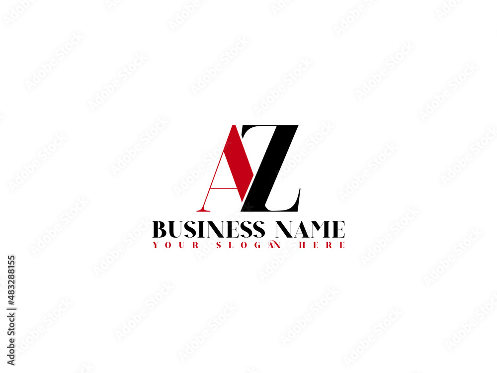 Initial Luxury AZ Logo Design, Creative Monogram Az Letter Logo with ...