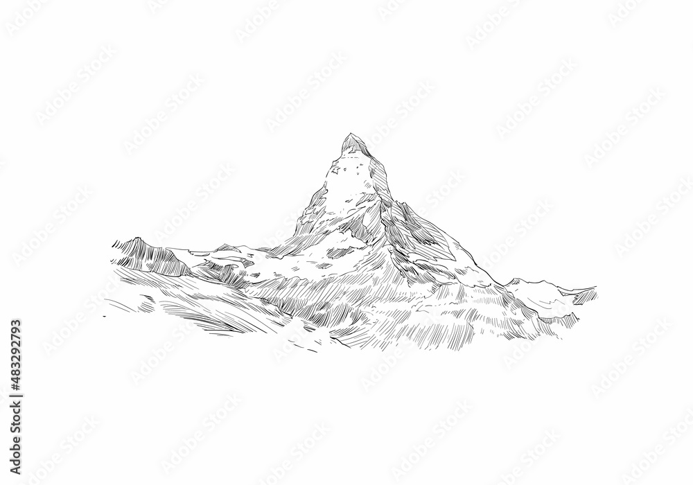 Matterhorn Mountain Vector