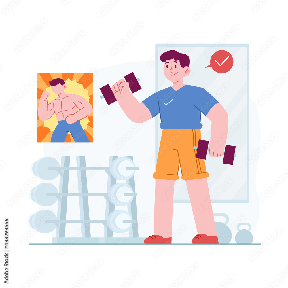 Gym concept vector Illustration idea for landing page template, fitness ...