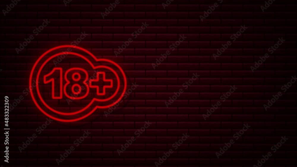 Under 18 sign warning symbol. Eighteen plus. Censored business concept ...