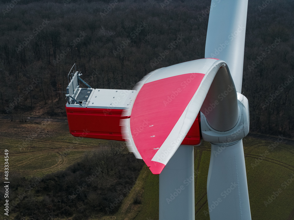Wind turbine blade details bending Stock Photo | Adobe Stock