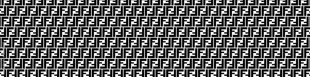 Vecteur Stock Official Fendi pattern. Pattern of a famous clothing ...