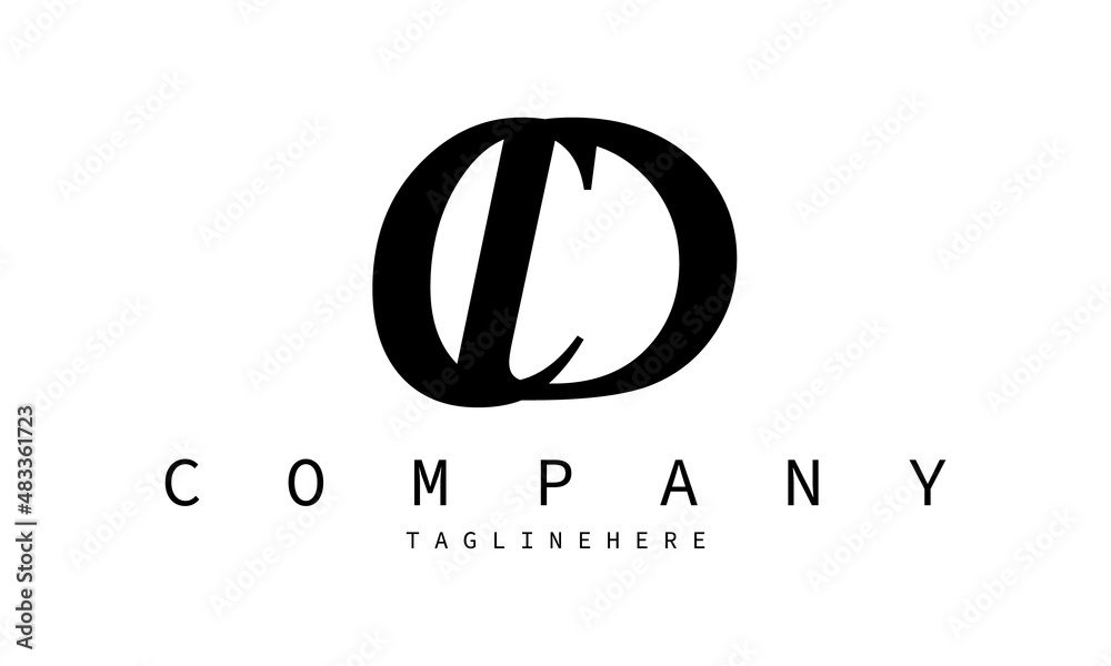 Creative letter CD logo design elements simple letter CD letter logo ...