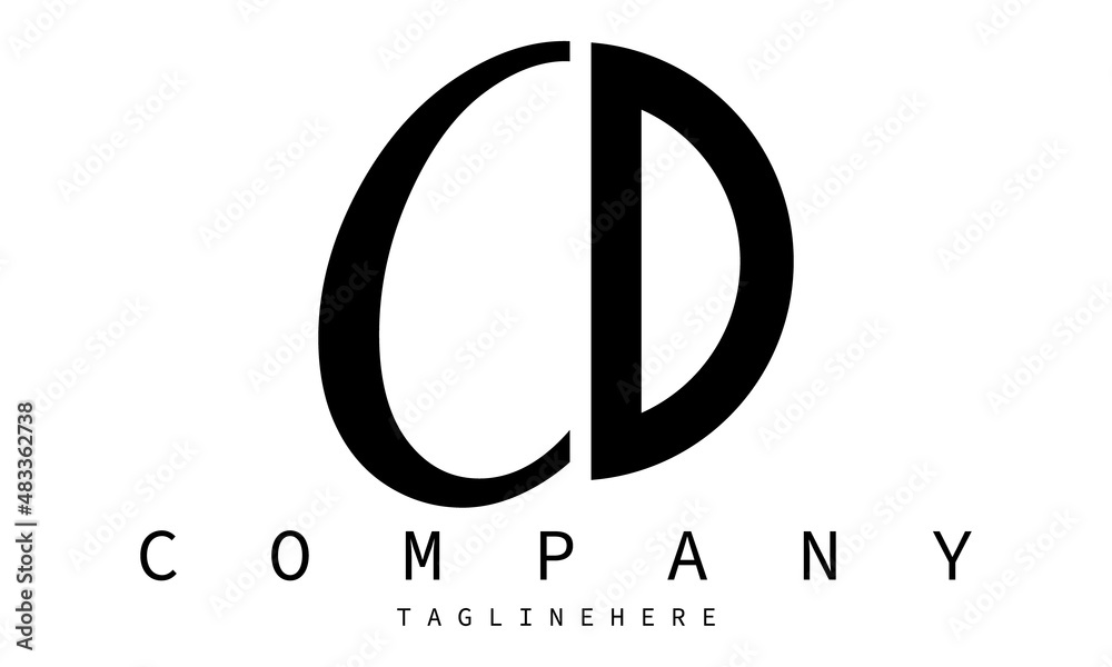 Creative letter CD logo design elements simple letter CD letter logo ...