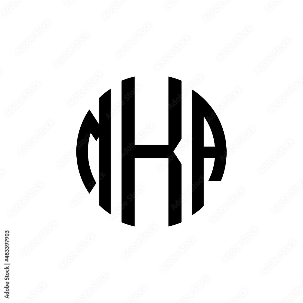 MKA letter logo design. MKA modern letter logo with black background ...