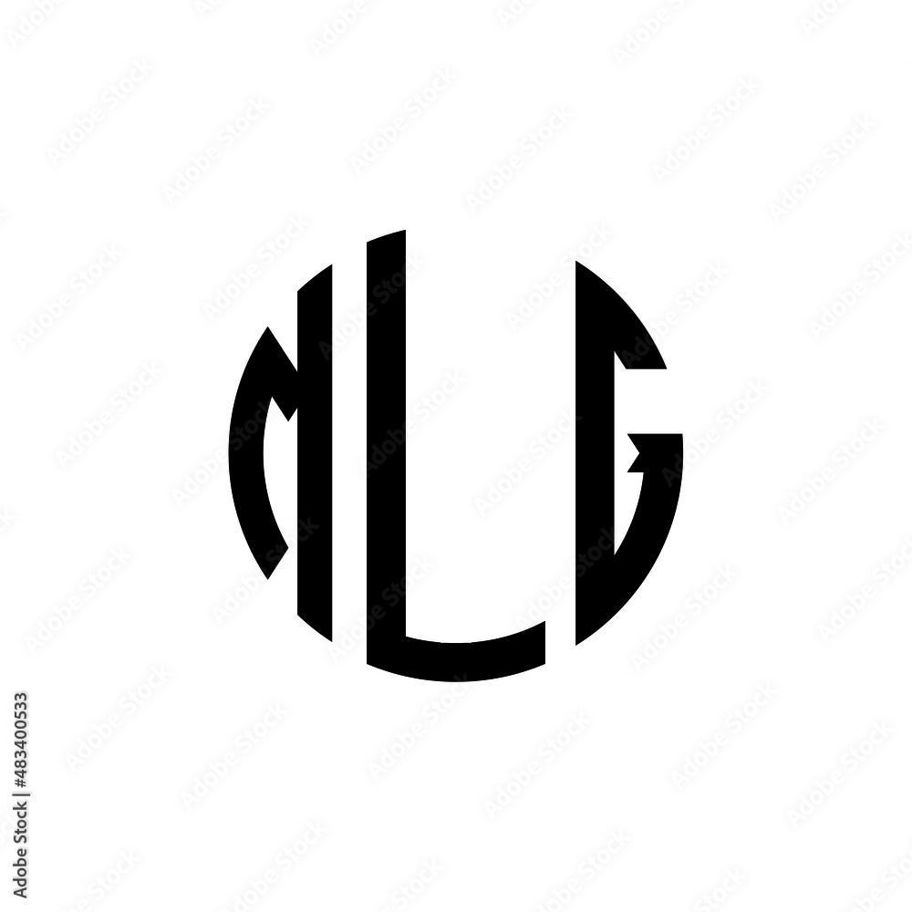 MLG letter logo design. MLG modern letter logo with black background ...