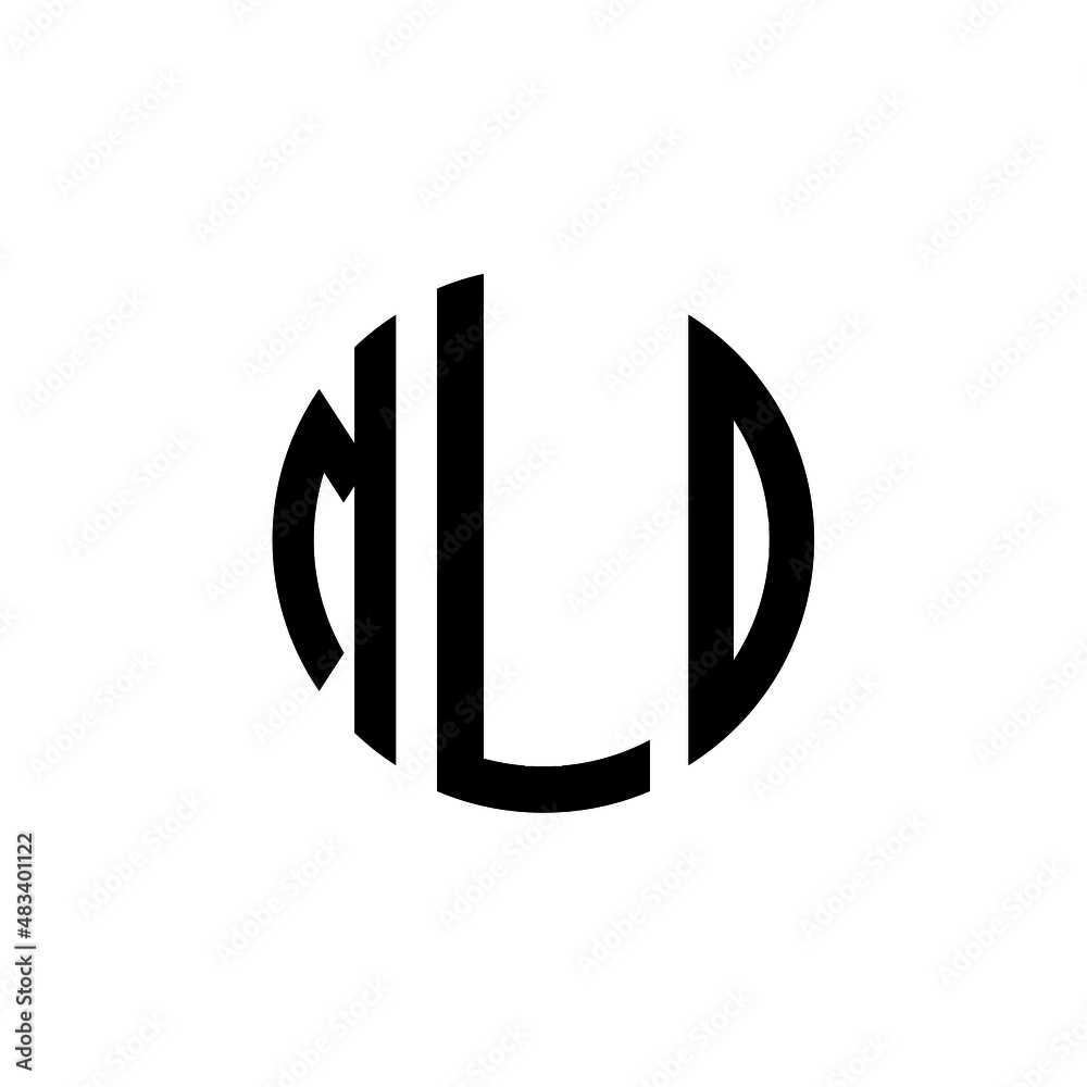 MLO letter logo design. MLO modern letter logo with black background ...
