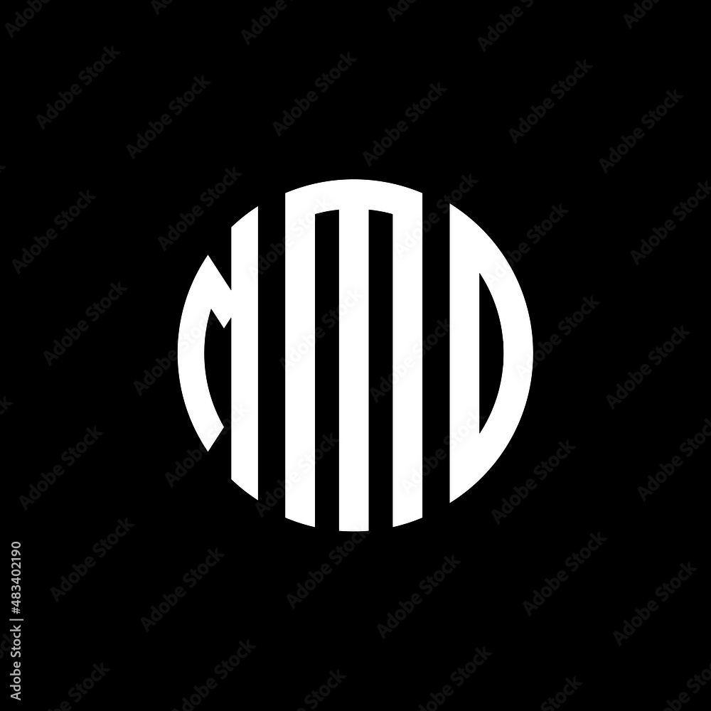 MMD letter logo design. MMD modern letter logo with black background ...