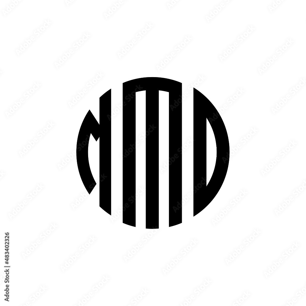 MMD letter logo design. MMD modern letter logo with black background ...