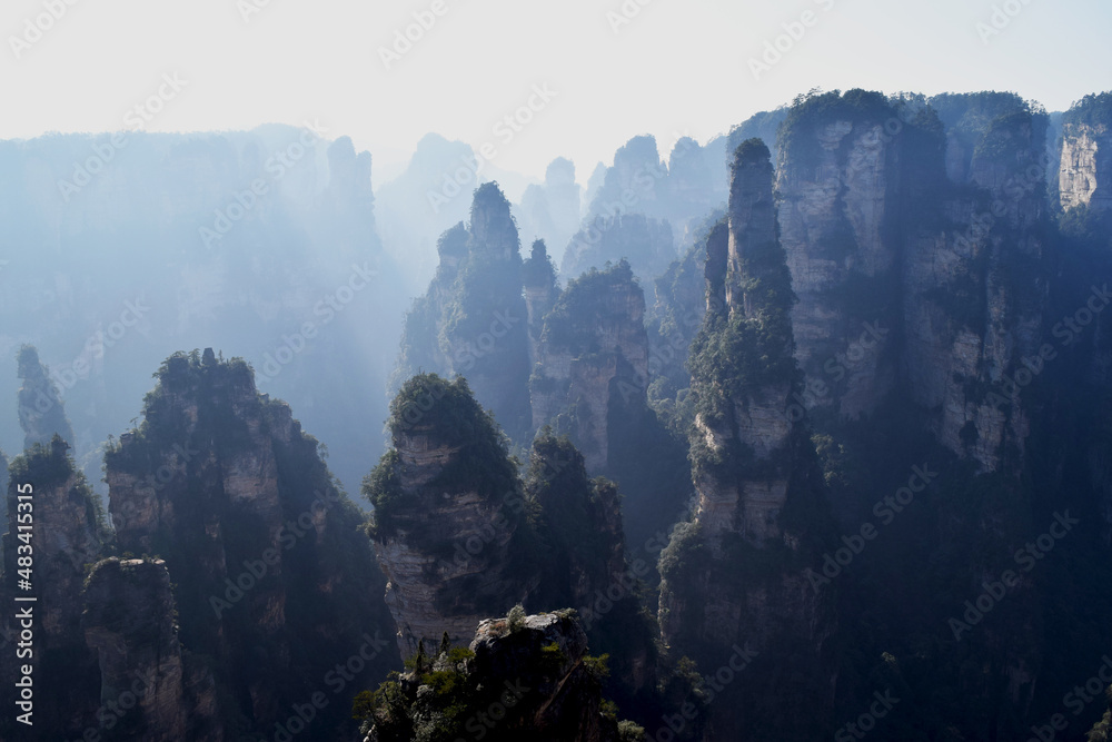 Avatar Mountains At Zhangjiajie National Forest Park, Hunan Province ...