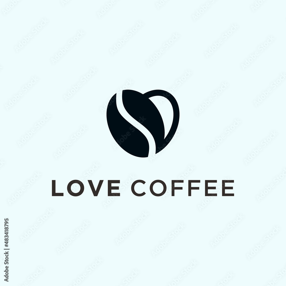 love coffee logo. restaurant logo Stock Vector | Adobe Stock