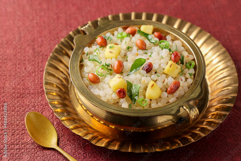 Sabudana Khichdi Sabudana khichri tapioca pearls cassava root sago ...