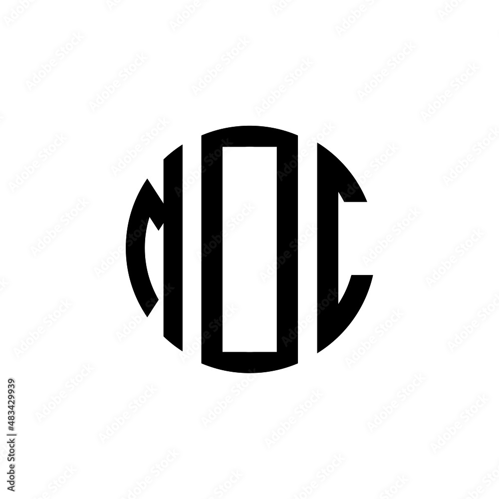 MOC letter logo design. MOC modern letter logo with black background ...