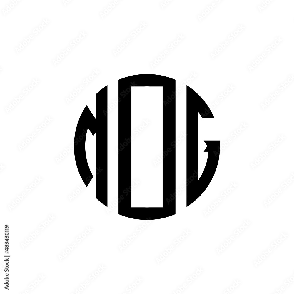 MOG letter logo design. MOG modern letter logo with black background ...