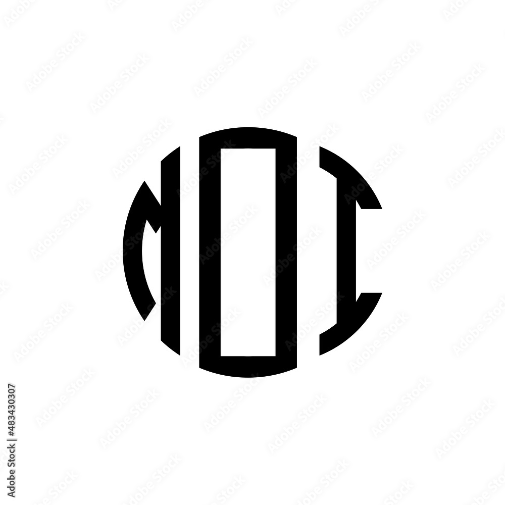 MOI letter logo design. MOI modern letter logo with black background ...