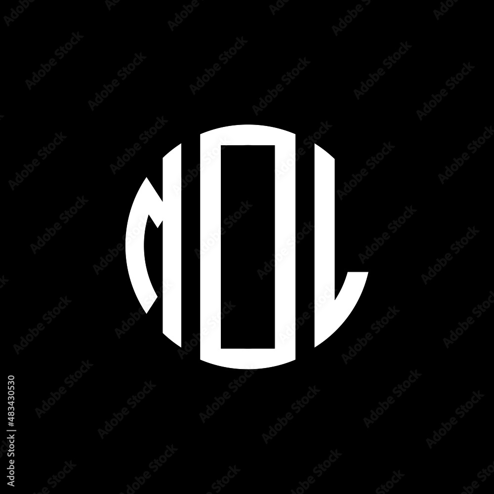 MOL letter logo design. MOL modern letter logo with black background ...
