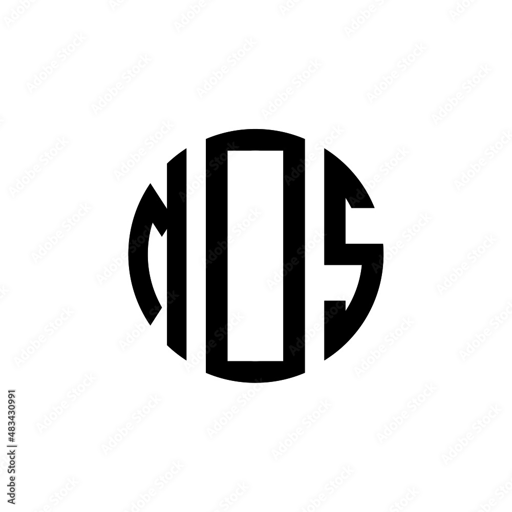 MOS letter logo design. MOS modern letter logo with black background ...